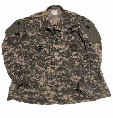 X Large Regular Digital Camo Coat Jacket Shirt Size XL BDU ACU Army ...
