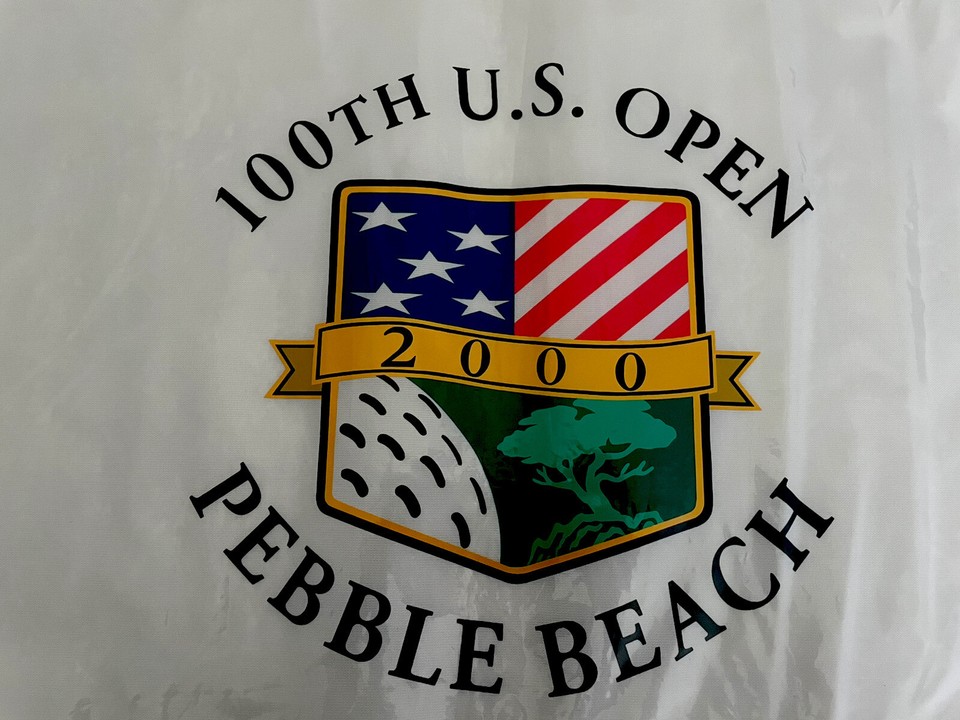 2000 U.S. US Open Golf Pin Flag Tiger Woods Wins Pebble Beach PGA NIB ...