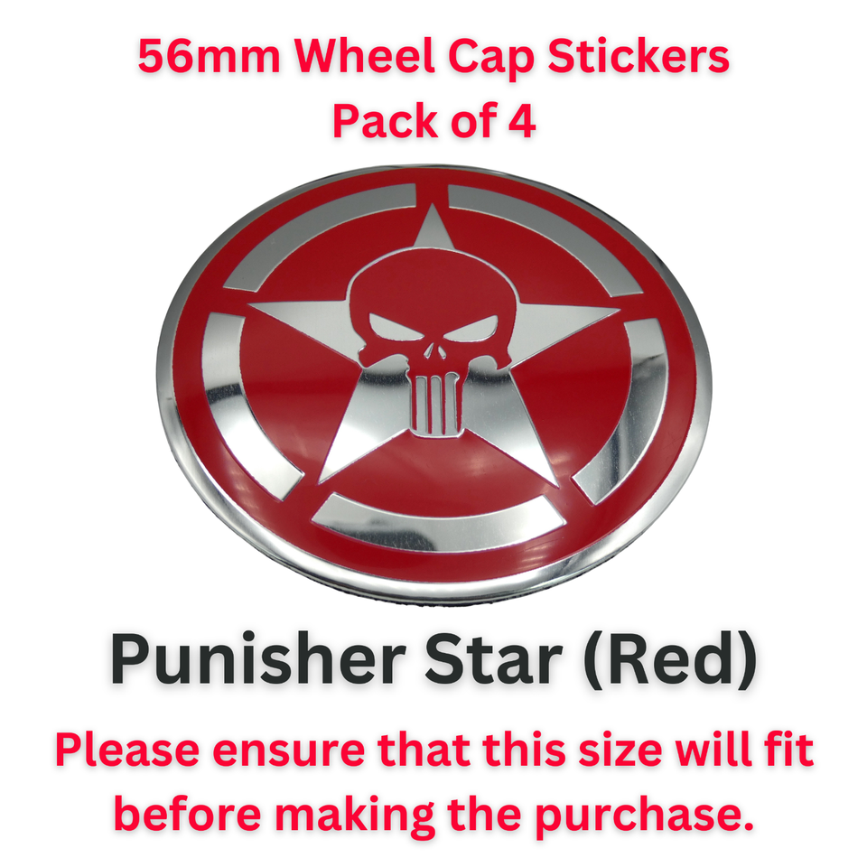 Wheel Cap Decals Emblems Sticker 56mm 2.20" CHOOSE YOUR STYLE (4 PACK ...
