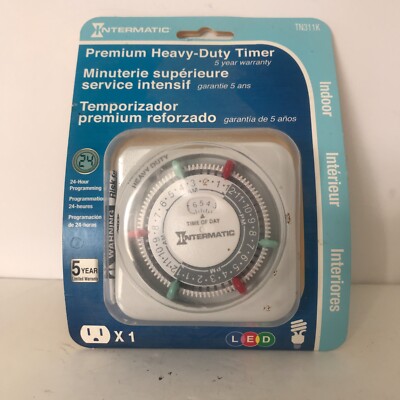 Intermatic Premium Heavy-Duty Timer TN311K Indoor 24 Hours Lights ...