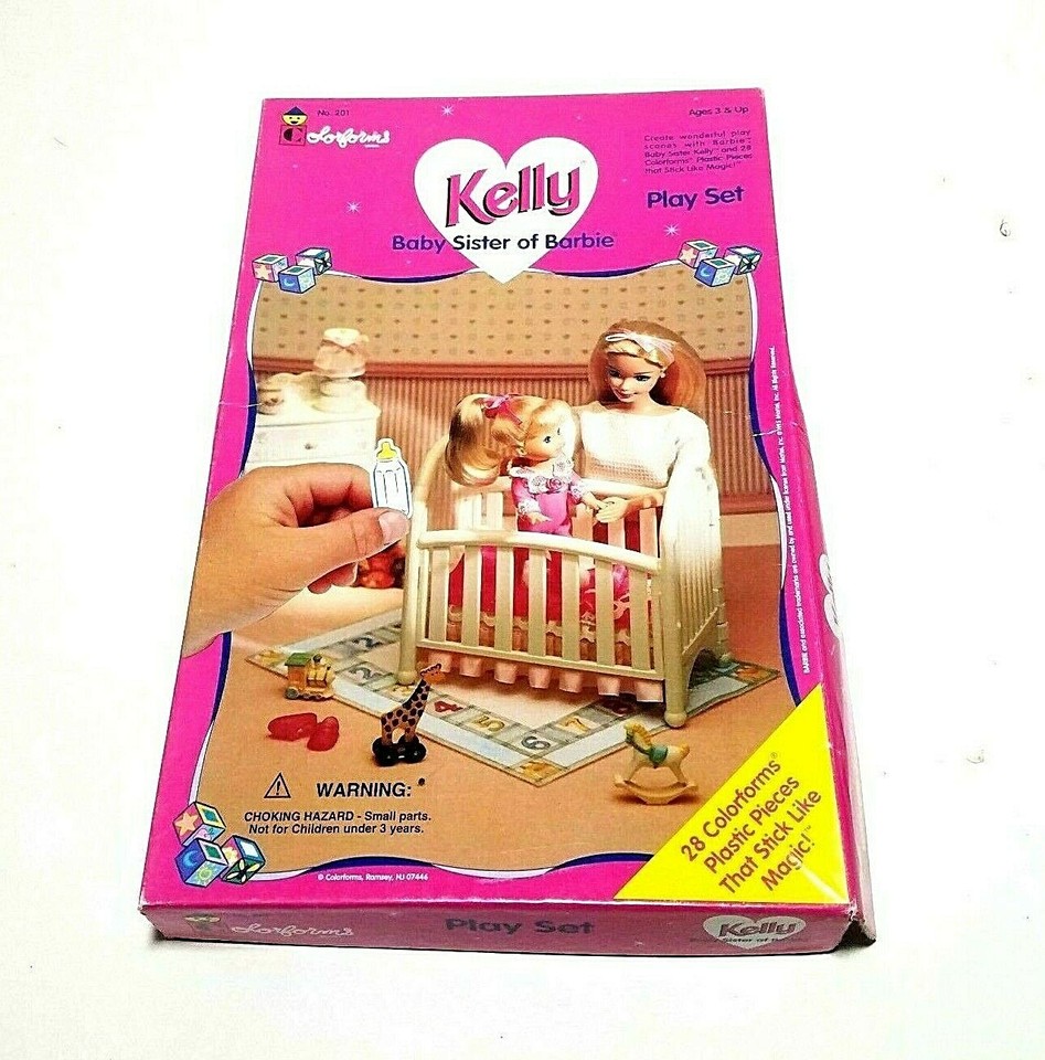 Kelly (Barbie's Little Sister) Colorforms Play Set - Vintage Mattel ...