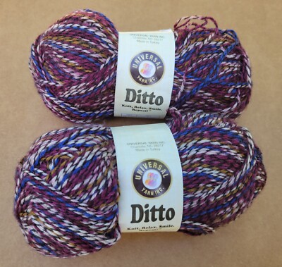 Universal Yarn x 2 Ditto 50 g 220 yds 75% Superwash Wool 25% Nylon #1 ...