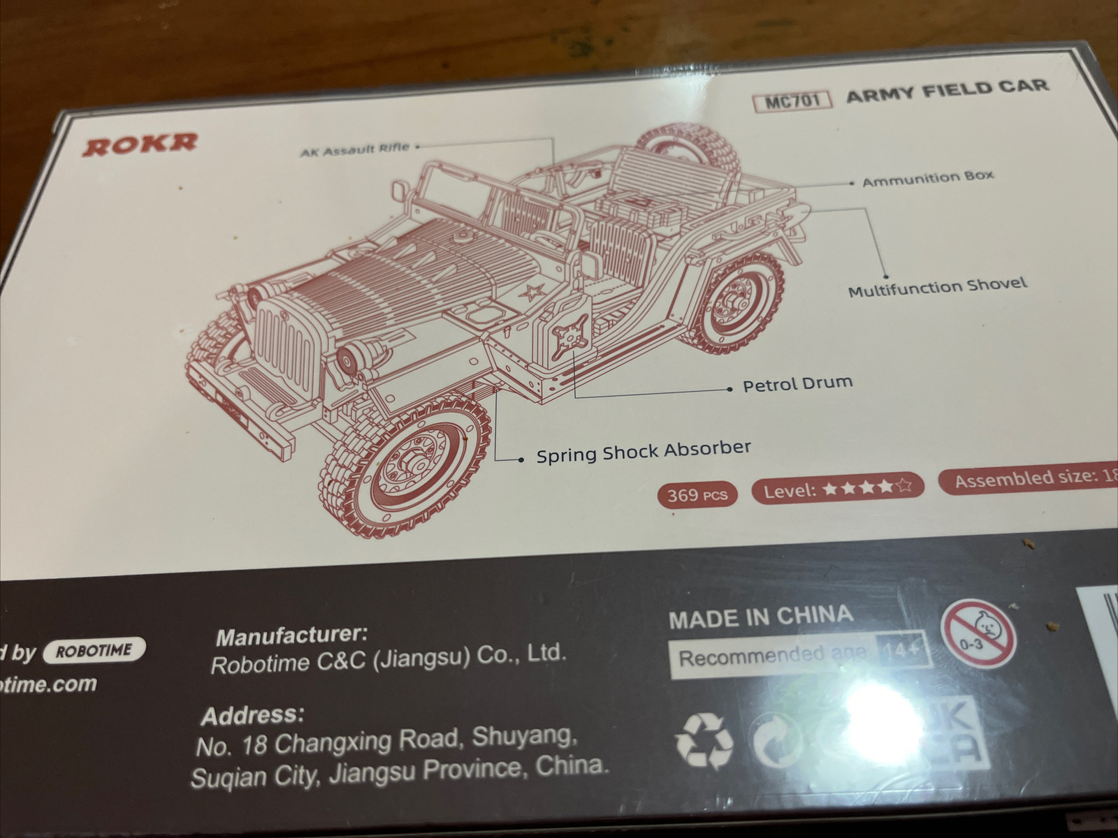 ROKR SCALE MODEL VEHICLES wooden Assembly ARMY FIELD CAR GRAND PRIX CAR ...