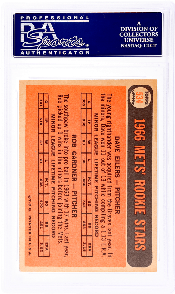 1966 Topps Dave Eilers/Rob Gardner #534 PSA 6 | eBay