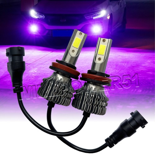 2x Pink Purple H11 H8 H9 55W High Power COB LED Headlight Fog Light ...