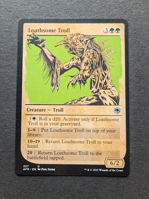 Magic the Gathering LOATHSOME TROLL 327 Adventures in the Forgotten ...