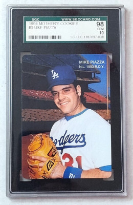 1994 Mother's Cookies Mike Piazza Card #3 Graded SGC 98 GEM 10 # ...