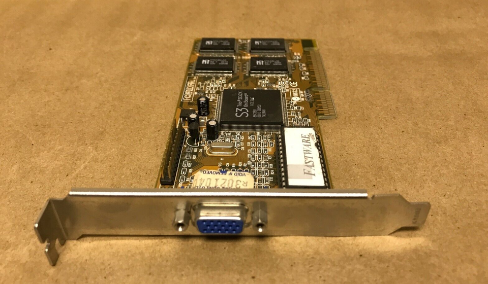 S3 TRIO 3D/2X Video Card AGP VGA 4MB 11130 Vintage Retro Graphic card ...