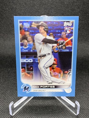 2022 Topps Mini Baseball Nick Fortes Blue 2/10 Rookie Card Miami ...