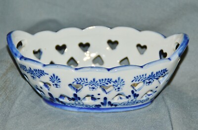 Small Breakthrough Shell Basket Blue White, Teilhandgemalt, Windmill, 6 ...