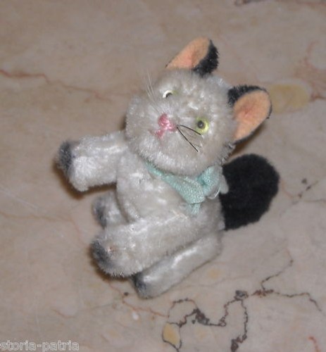 GIOCATTOLO DA COLLEZIONE_GRAZIOSO PICCOLO GATTO_PELUCHE D'EPOCA_DA COLLEZIONE