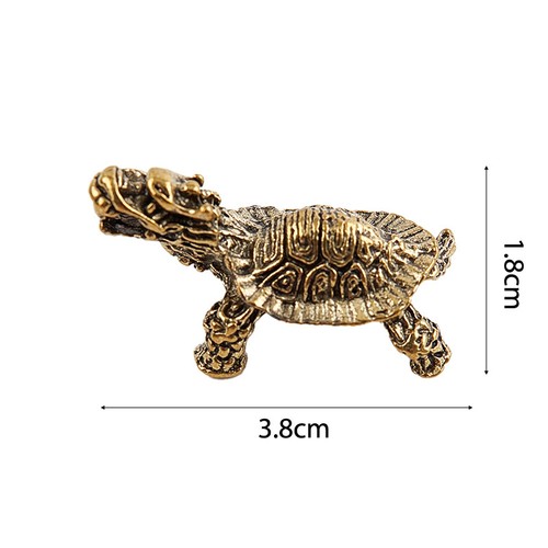 1PC Dragon Turtle Casting Figurine Metal Retro Sculpture Desktop ...