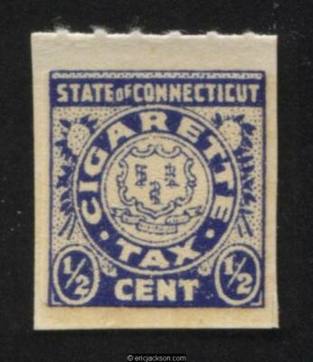 CONNECTICUT Cigarette Tax Revenue Stamp SRS CT C1 mint, VF | eBay