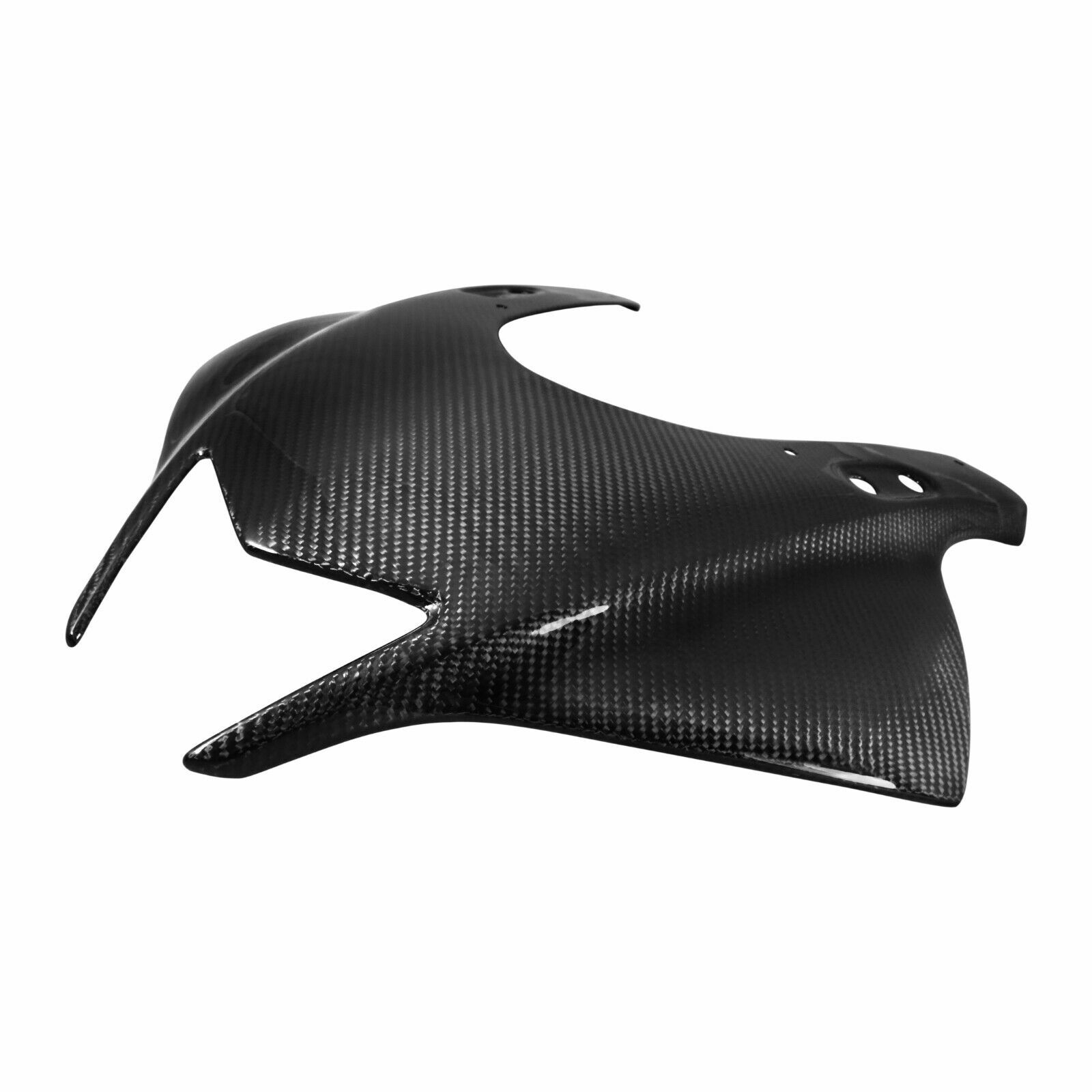 Black Carbon Fiber Upper Front Panel Trim Cover For Yamaha YZF R3 R25 ...