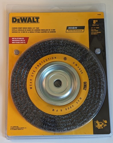DEWALT DW4906 8 inch Crimped Wire Wheel Bench Grinder Brush for sale ...