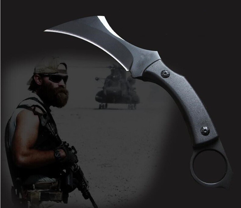 Military Tactical Knife Hunting COMBAT Karambit FIXED BLADE KNIFE ...