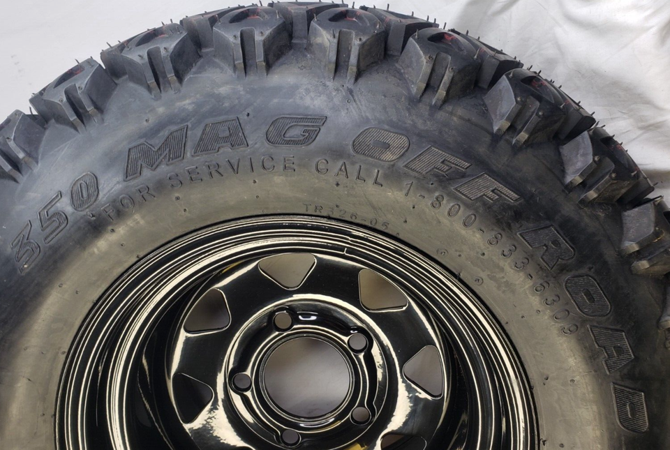 25x10.00-12 350 Mag 6pr Tire Rim Assembly for Kubota RTV 5 Lug 5/4.5 ...