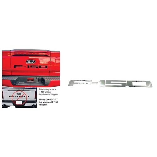 Chrome Tailgate Letters Inserts For 2024-25 Ford F-150 w/Pro-Access ...