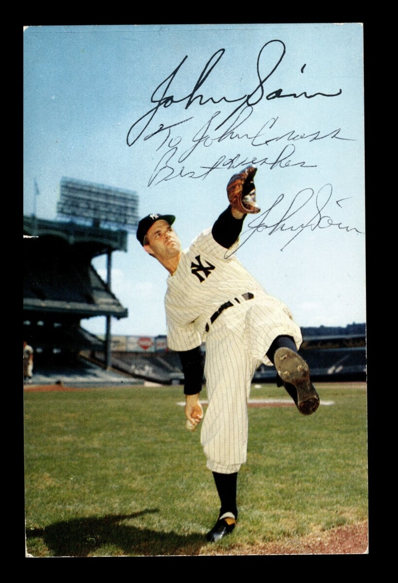 1953-55 Dormand Postcard Set-Break Johnny Sain Auto *GMCARDS* | eBay