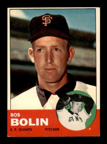 1963 Topps #106 Bobby Bolin VGEX Giants 564819 | eBay