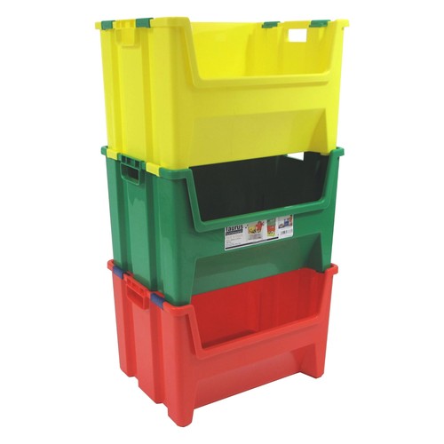 Pack 'N' Stack Set, Three 13 Gallon Stackable Bins | eBay