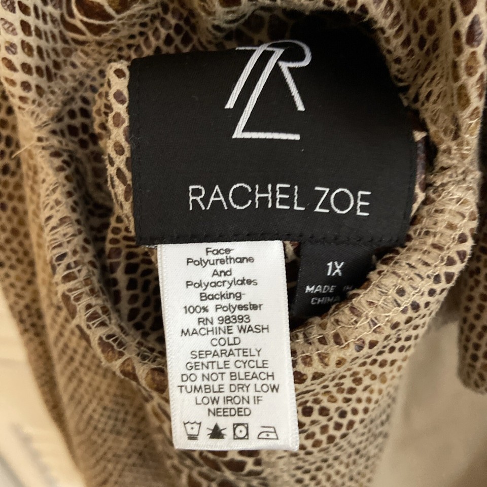 Rachel Zoe Reversible Snake Print Coat Cape Shawl Brown Tan Mole Skin ...