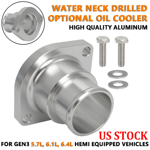 US For Hemi Gen3 5.7L 6.1L 6.4L Water Neck Drilled Optional Oil Cooler ...