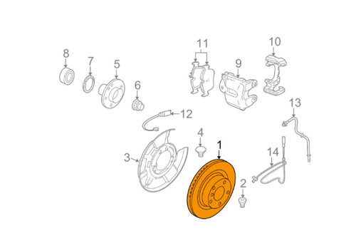 NEW BMW 3 E90 REAR RIGHT ROTOR BRAKE DISC 320D 35KW DIESEL 34216855004 ...