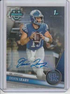 2024 Bowman U Chrome Devin Leary Rookie Auto Autograph Ravens Card ...