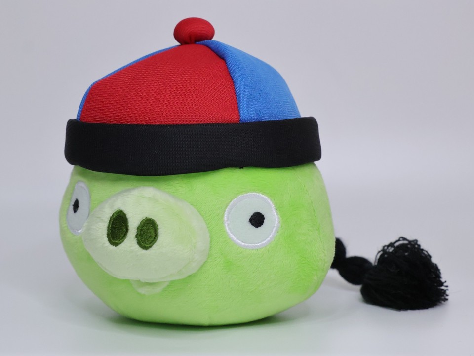 SAMPLE Angry Birds Moon Festival Pony Tail Pig Plush | 6" 2011 CWT ...