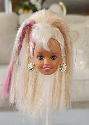 Mattel Barbie Skipper Doll Head Blue Eyes Blonde Beach Summer Beautiful ...