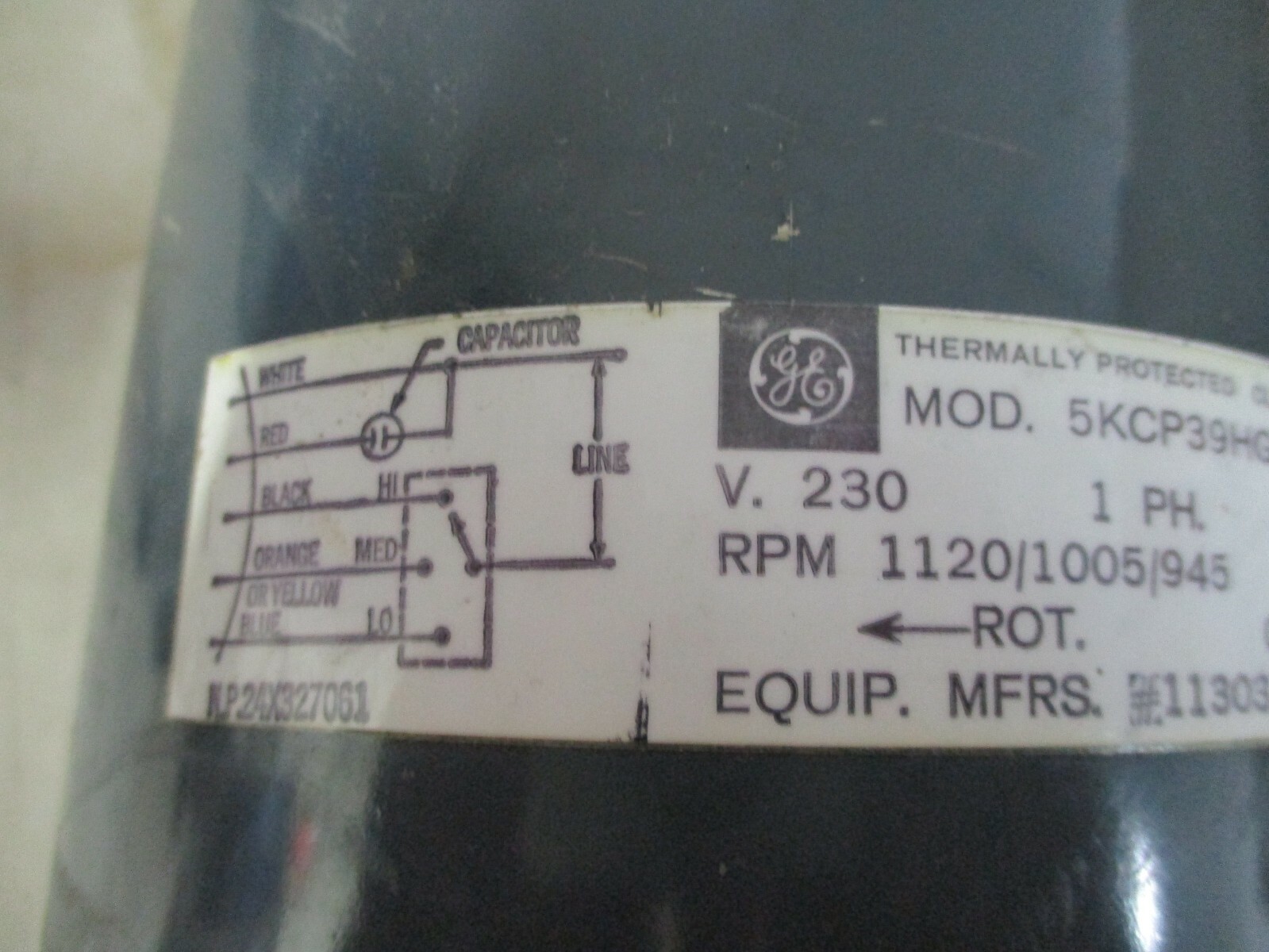 GE MOTOR 1/5 HP 5KCP39HG 5KCP39HGA556AS 1PH 230V FREE SHIPPING | eBay