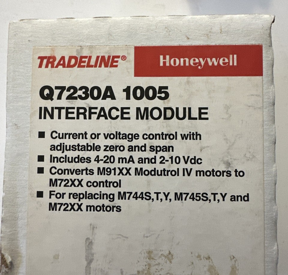 Honeywell Q7230A1005 Interface Module Adjustable Current Or Voltage ...