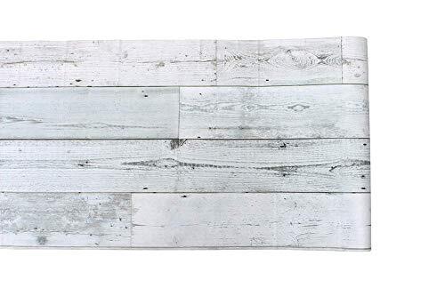 Self Adhesive Decorative Shiplap Wood Wall Paper Shelf Liner Kitchen | eBay