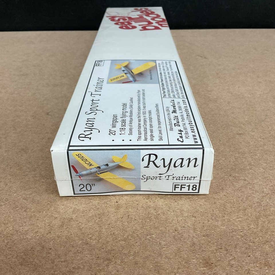 Vintage Easy Built Models Ryan Sport Trainer FF-18 Balsa Wood Flying ...