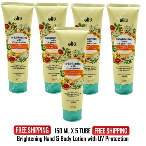 5 TUBE 150ML ALIA Brightening Hand & Body Lotion with UV Protection | eBay