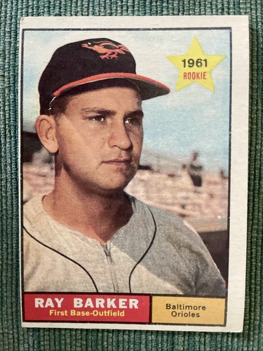 1961 TOPPS #428 RAY BARKER "ROOKIE" vintage baseball card - SHORT PRINT ...