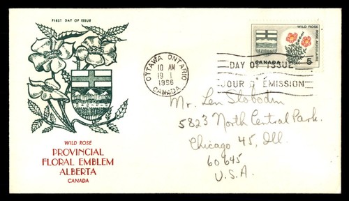MayfairStamps Canada FDC 1966 Wild Rose Alberta Floral Emblem First Day ...