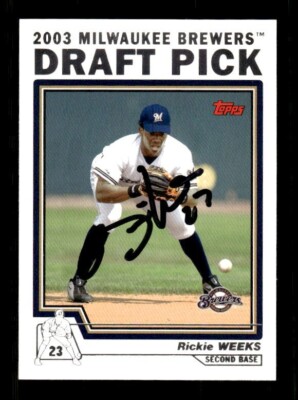 RICKIE WEEKS SIGNED 2004 TOPPS #687 - ON-CARD AUTOGRAPH - MILWAUKEE ...