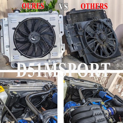 3 Row Radiator Shroud Fan Kits For 1987-2002 Jeep Wrangler TJ YJ V8 ...