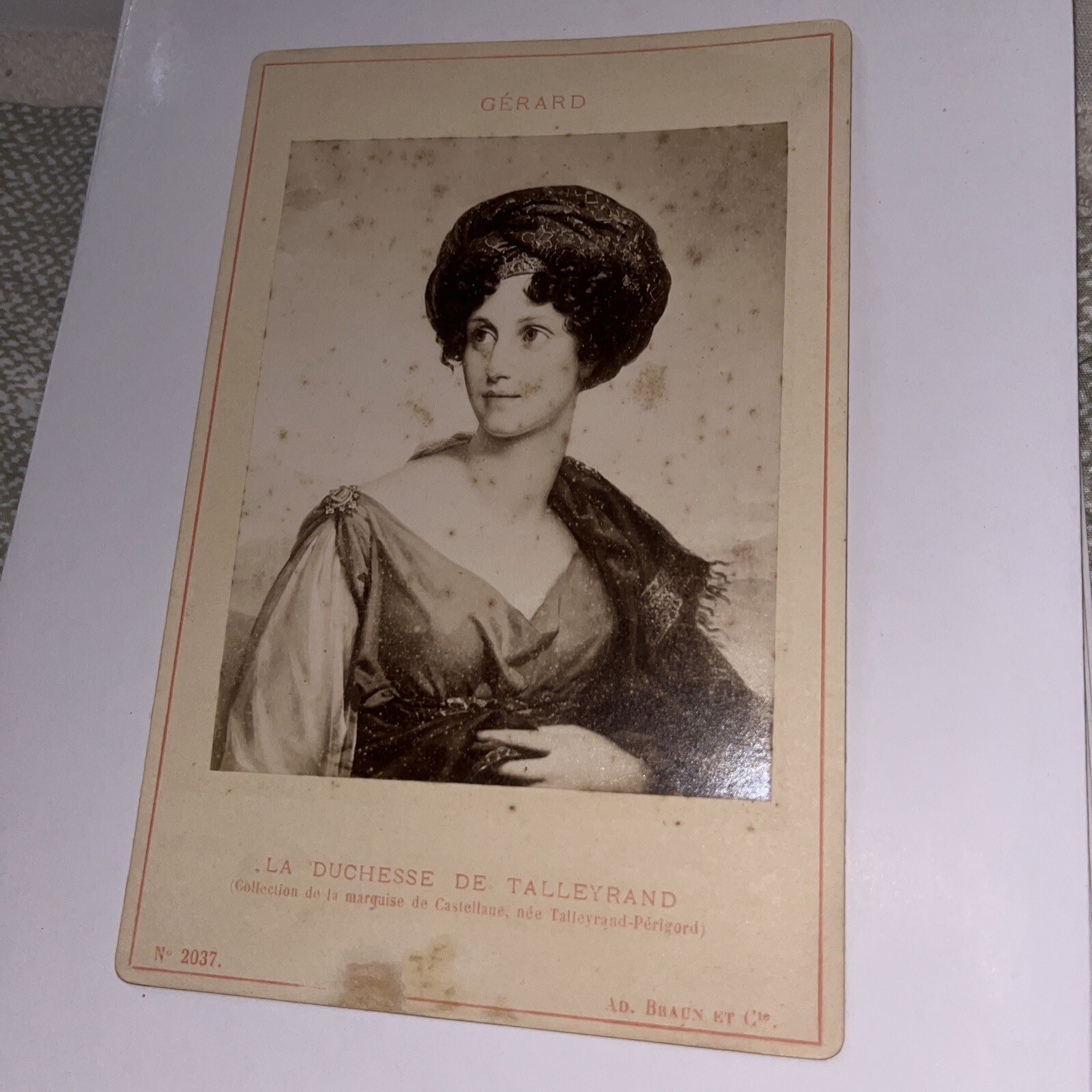 Antique Cabinet Card: Princess Dorothea of Courland Talleyrand ...