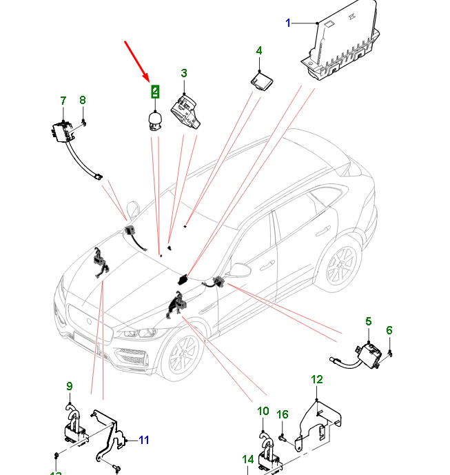 JAGUAR F-PACE X761 Sunload Sensor J9C6214 NEW GENUINE | eBay UK