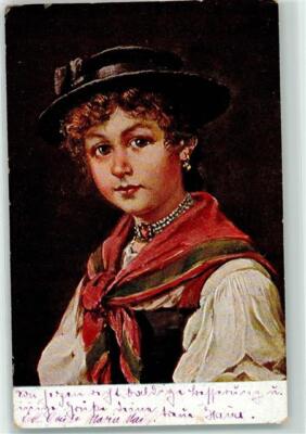 39199371 - 8165 Birkenstein Portrait Frau mit Hut Collier Ort ...