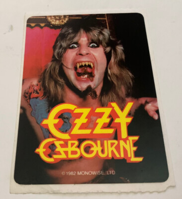 Ozzy Osbourne Rare Original Vintage 2.5”x3.5” 1982 Rock Stickers Speak ...