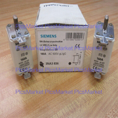 Siemens 3NA3 836 LV HRC-Fuse Link 3NA3836 (Pack of 2) | eBay
