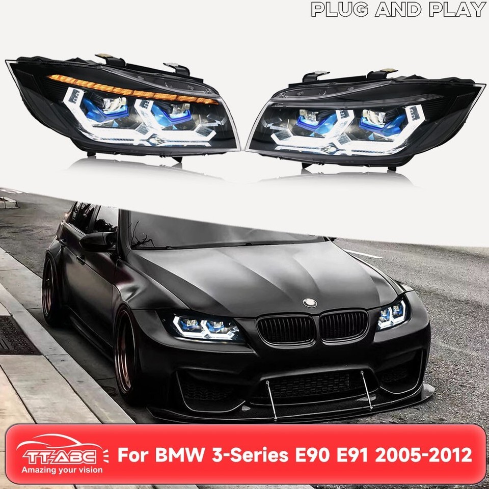 For BMW 3 Series E90 E91 2005-2012 Xenon HID Headlamp 328 335 LED ...