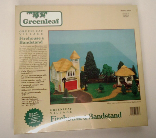 Greenleaf Village Firehouse and Bandstand Sealed Model Kit No. 8025 K1 ...