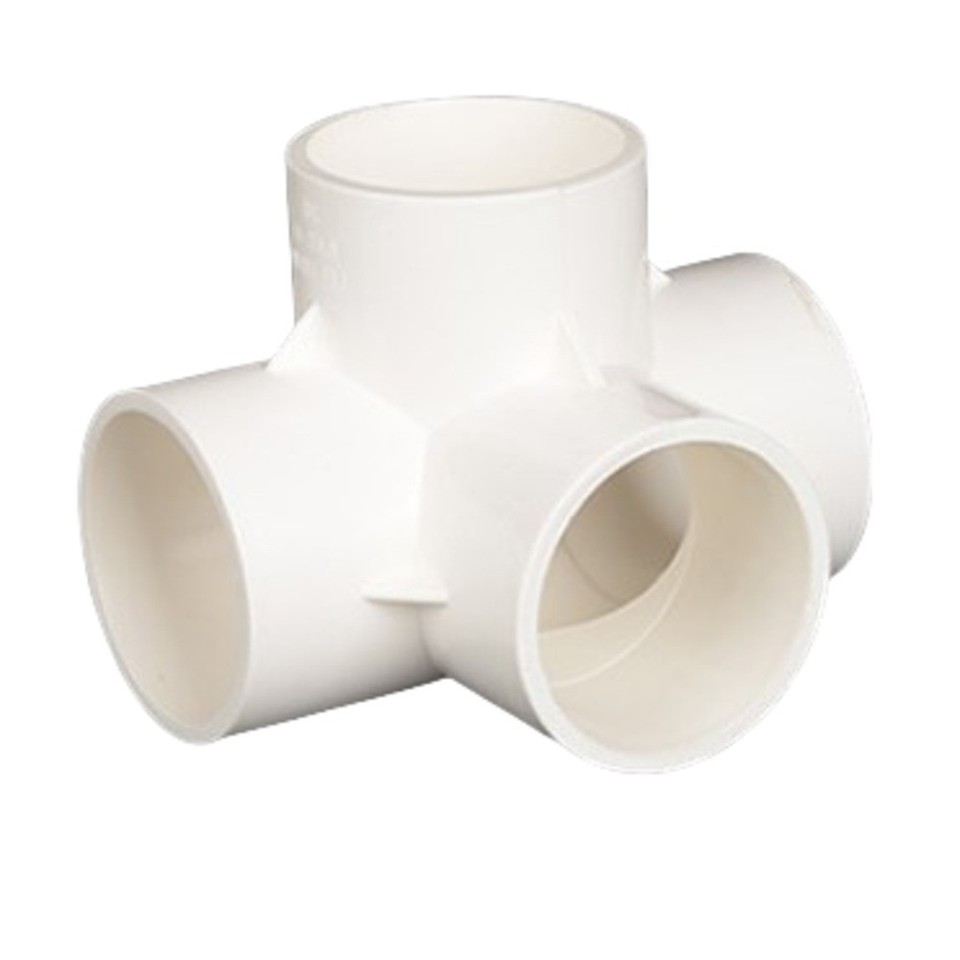 Four Way PVC Pipe Fittings Connectors for For water Pipe DIY and ...