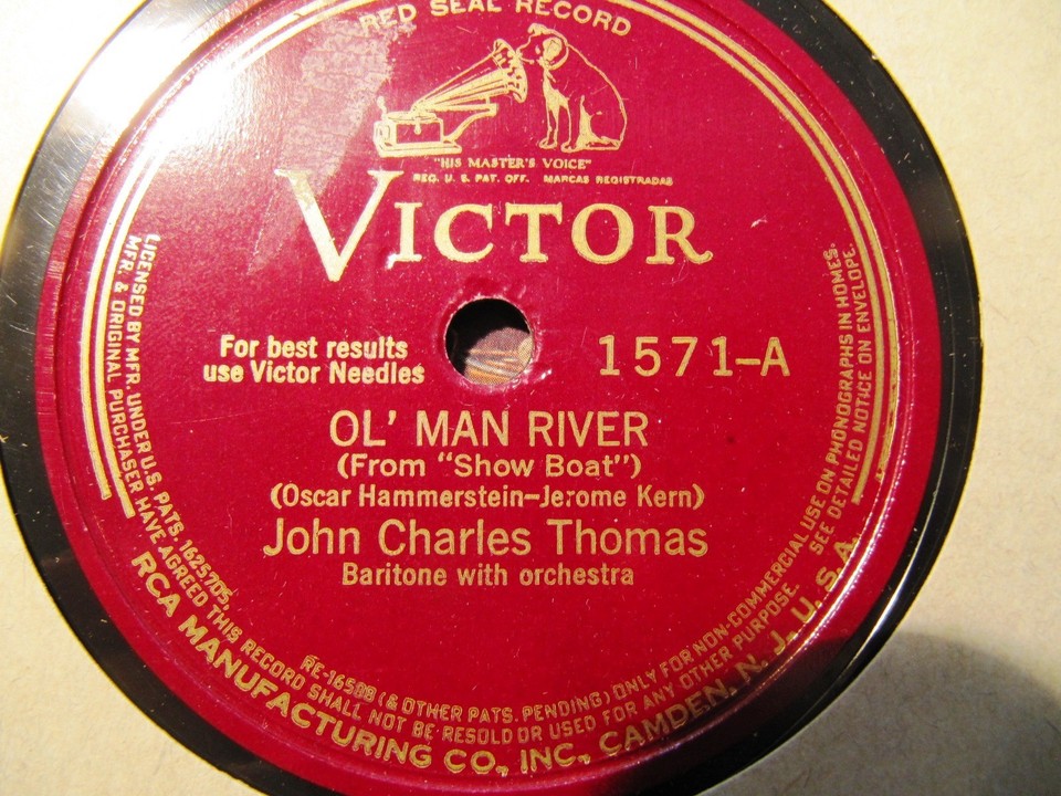1932 JOHN CHARLES THOMAS Barit Paul Robeson's SHOW BOAT OL MAN RIVER ...
