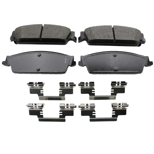 TRW Pro Rear Metallic Slotted Brake Pad Set w/ Clips For Cadillac ...